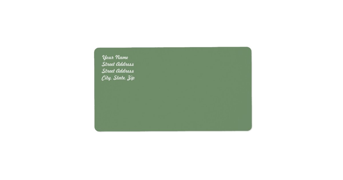 Sage Green Shipping Label | Zazzle