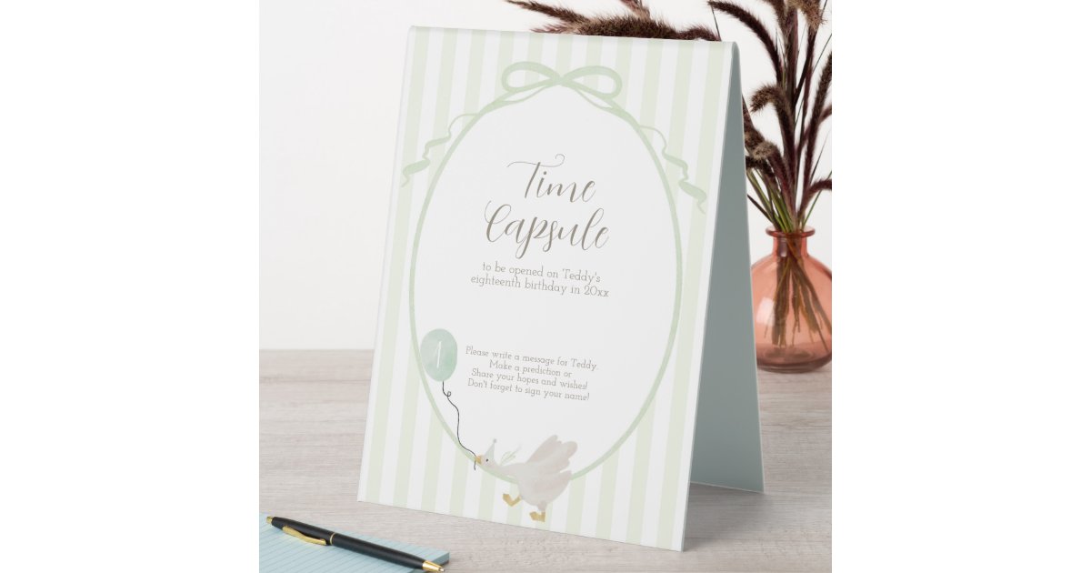 Sage Green Silly Goose Time Capsule Sign | Zazzle