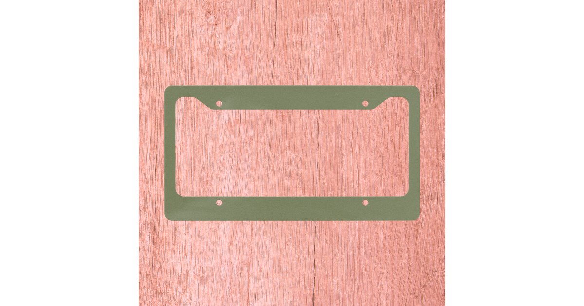 Sage Green Solid Color License Plate Frame | Zazzle