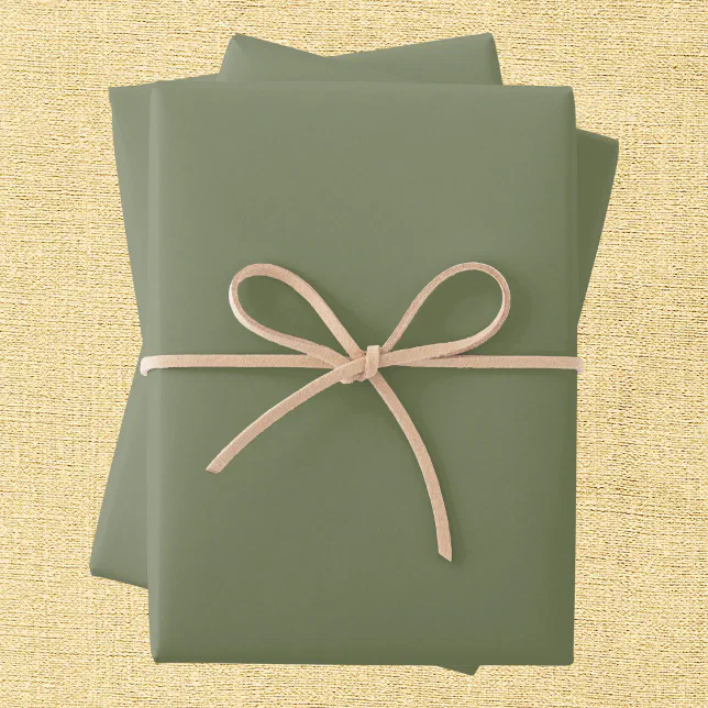 Sage Green Solid Color Wrapping Paper Sheets | Zazzle