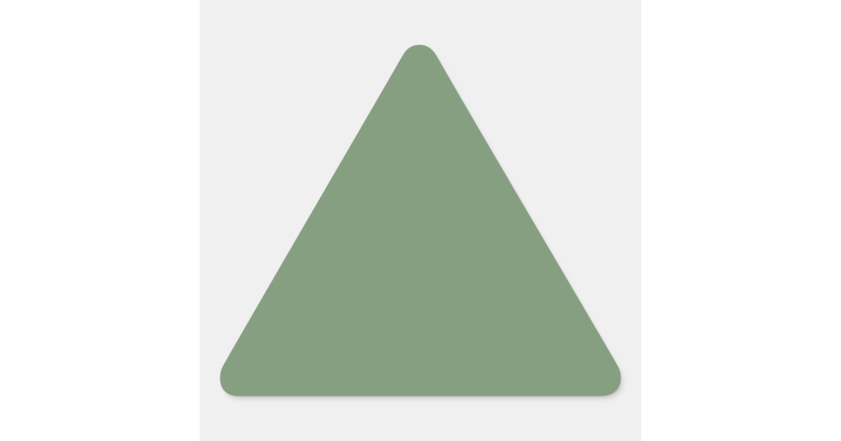 Sage Green Triangle Sticker | Zazzle