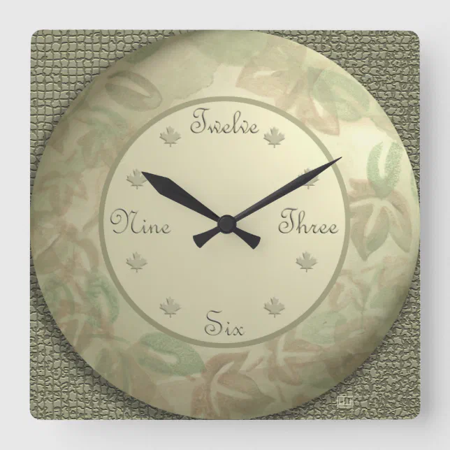 Sage green wall clock | Zazzle