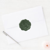 Sage Green Wax seal Sticker monogram, | Zazzle
