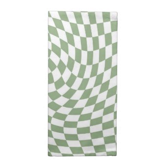 Sage Green Wedding Collection Check Checkered Cloth Napkin | Zazzle