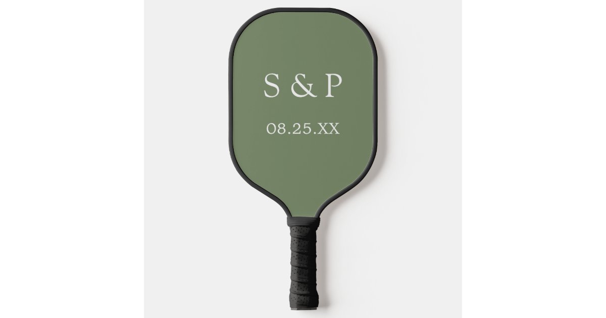 Sage Green Wedding Pickleball Paddle | Zazzle