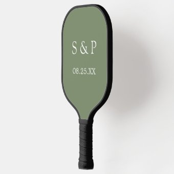 Sage Green Wedding Pickleball Paddle | Zazzle