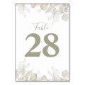 Sage Green Wedding Table Number Greenery | Zazzle