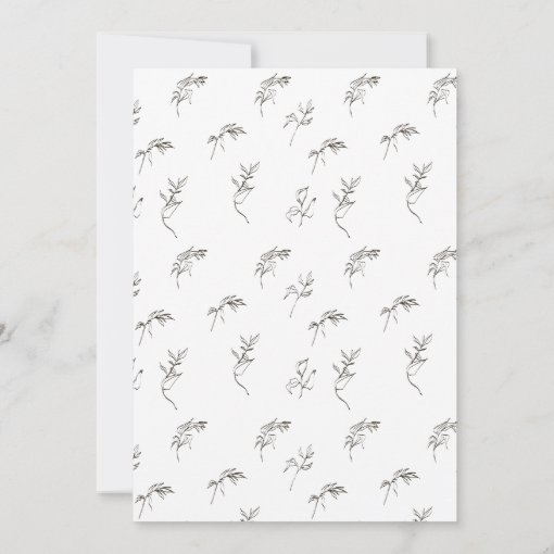 Sage Green White floral border monogram crest Invitation | Zazzle