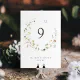 Sage Green Wildflower Rustic Boho Wedding Table Number | Zazzle