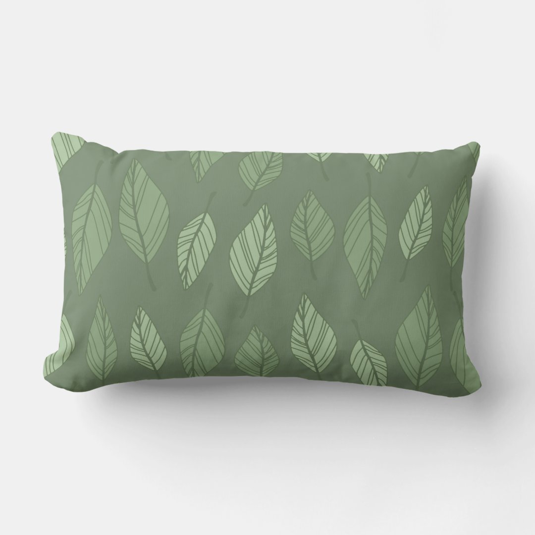 Sage Modern Lumbar Pillow | Zazzle