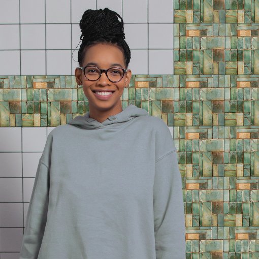 Sage Mosaic Artistry Ceramic Tile | Zazzle