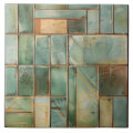 Sage Mosaic Artistry Ceramic Tile | Zazzle