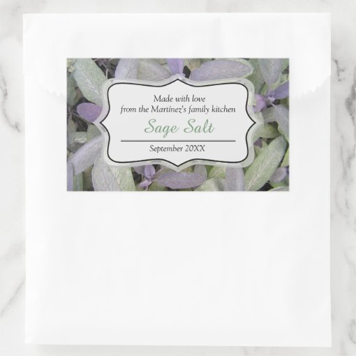Sage salt or other sage preserves label stickers | Zazzle