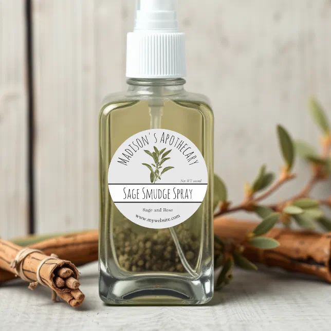 Sage Smudge Spray Product Labels | Zazzle