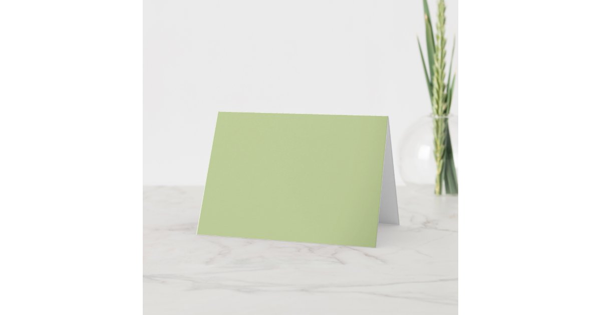 Sage Solid Color Card | Zazzle