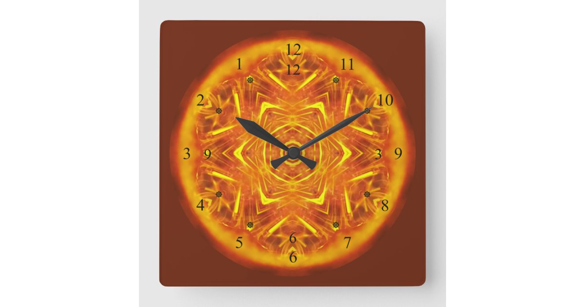 Sagittarius A Quasar V4 ~ Time Machine ~ Square Wall Clock | Zazzle