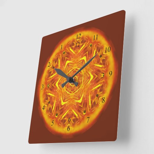 Sagittarius A Quasar V4 ~ Time Machine ~ Square Wall Clock | Zazzle