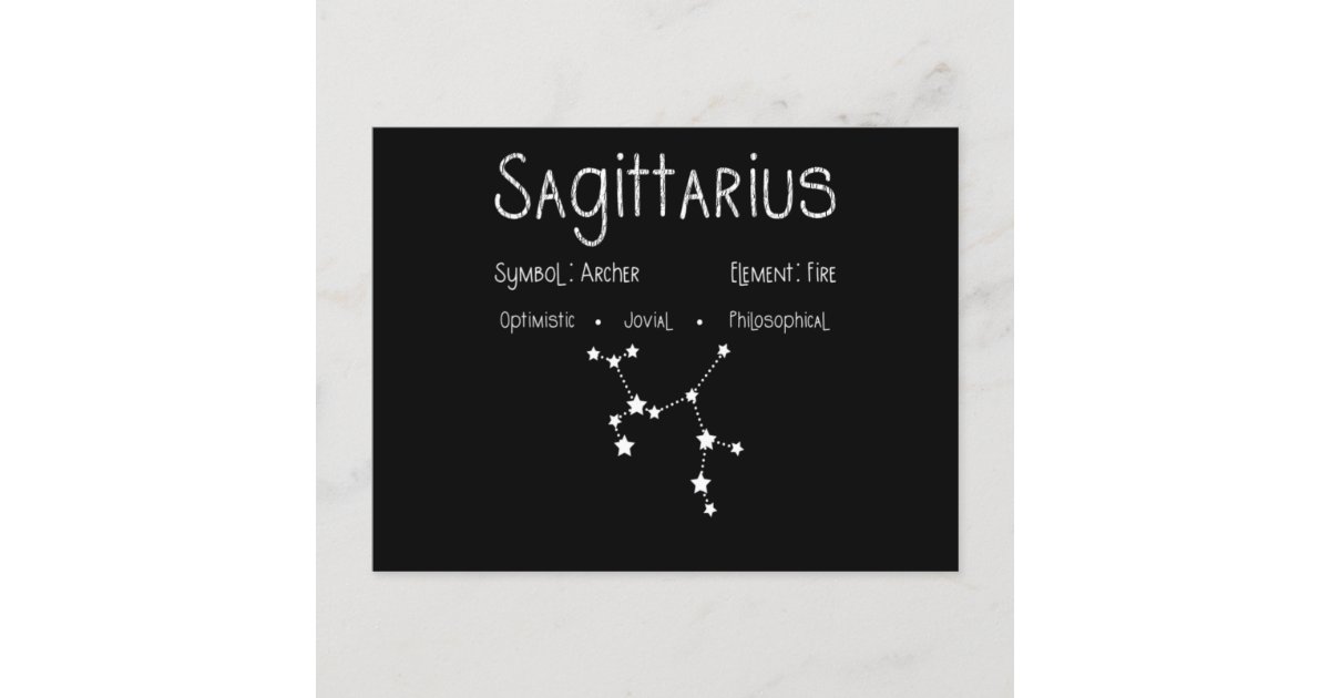Sagittarius Horoscope Astrology Star Sign Birthday Postcard | Zazzle