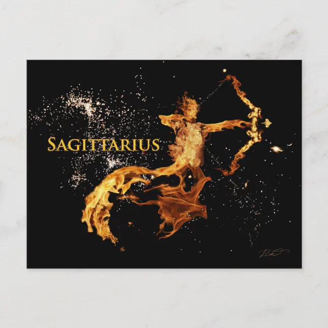 Sagittarius Postcard - Zodiac Symbols | Zazzle