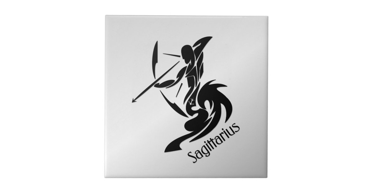 Sagittarius Zodiac Symbol and Sign Ceramic Tile | Zazzle