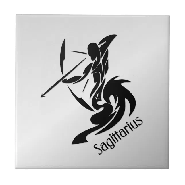 Sagittarius Zodiac Symbol and Sign Ceramic Tile | Zazzle
