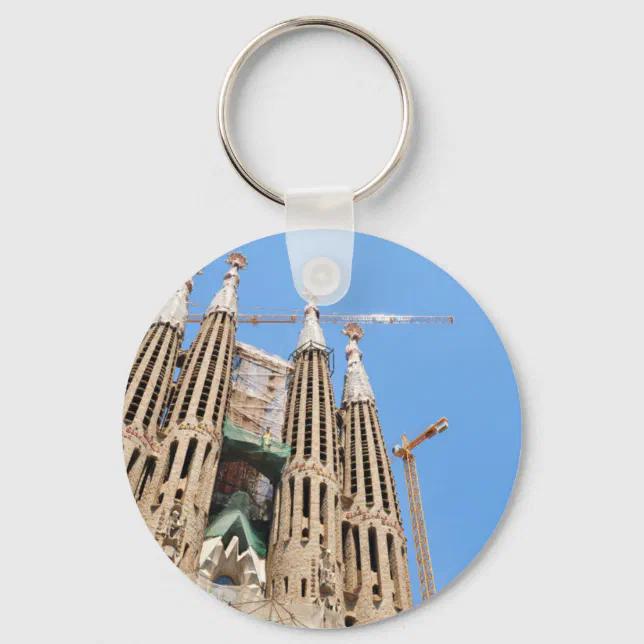 Sagrada Familia in Barcelona, Spain Keychain | Zazzle