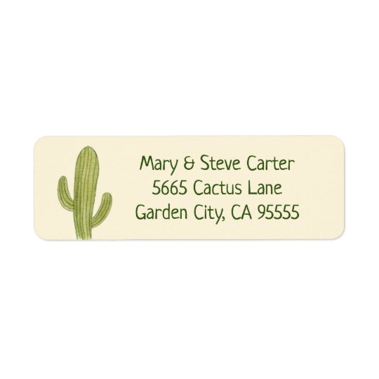 Saguaro Cactus return address label | Zazzle.com