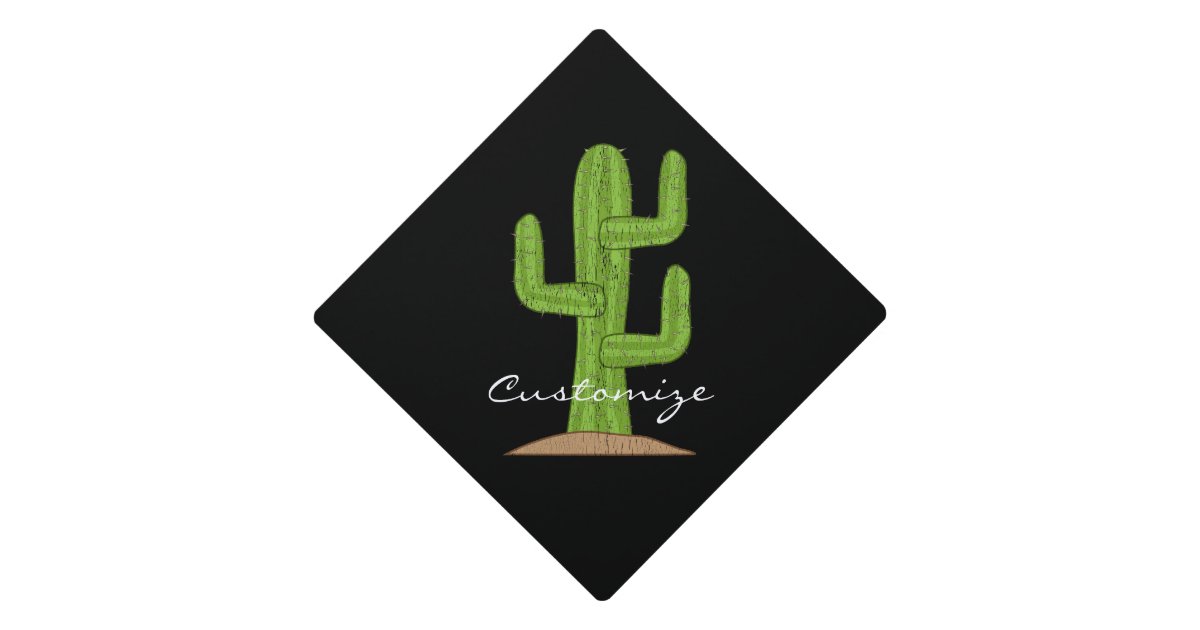 Saguaro Cactus Thunder_Cove Graduation Cap Topper | Zazzle