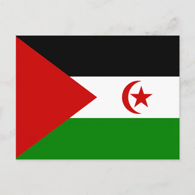 Sahrawi Arab Democratic Republic Flag Postcard | Zazzle