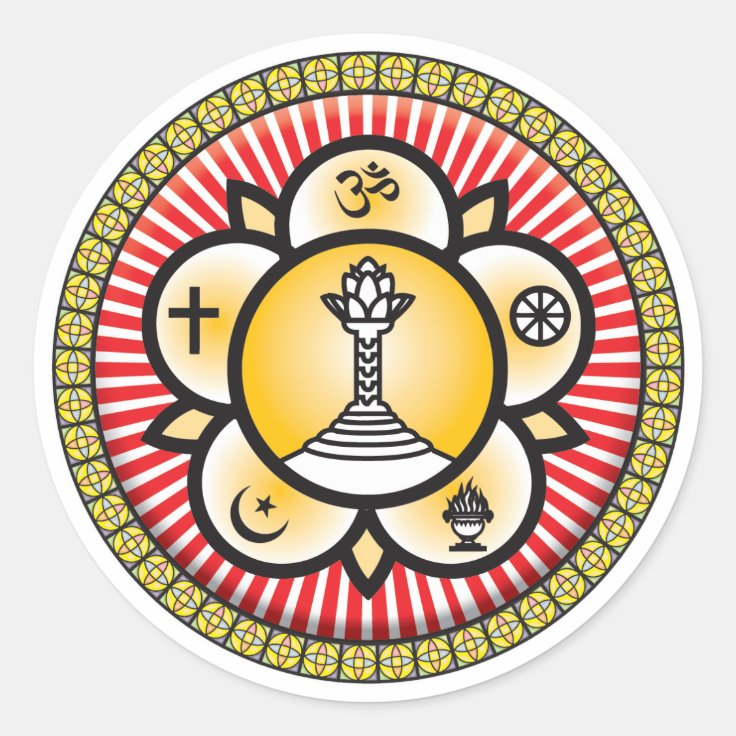 Sai Baba Icon Classic Round Sticker | Zazzle