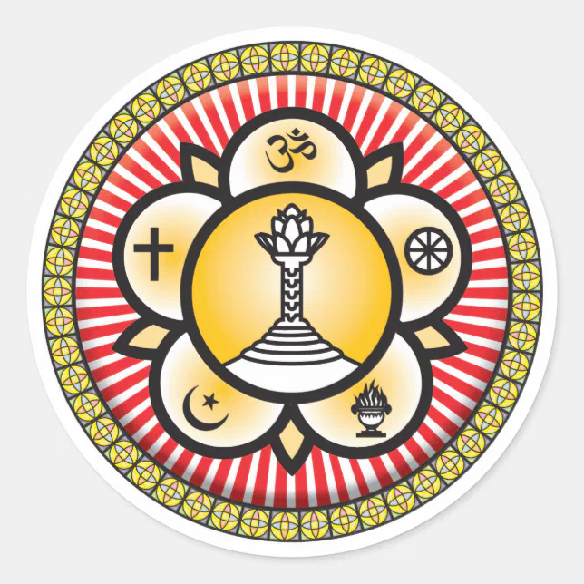 Sai Baba Icon Classic Round Sticker | Zazzle
