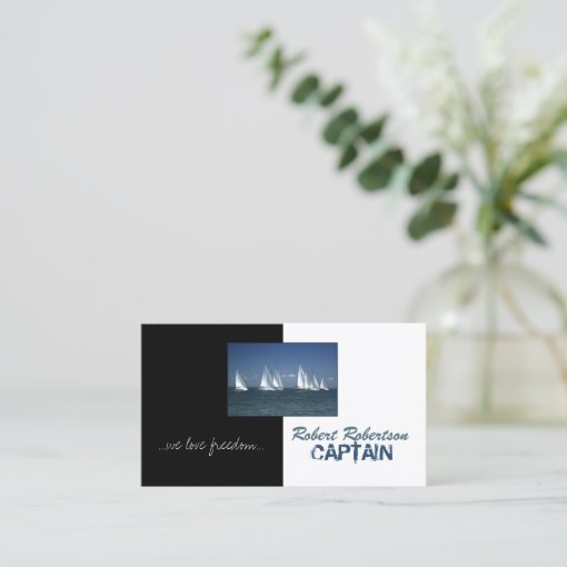Sail Boat Captain Ship Nautical Card | Zazzle