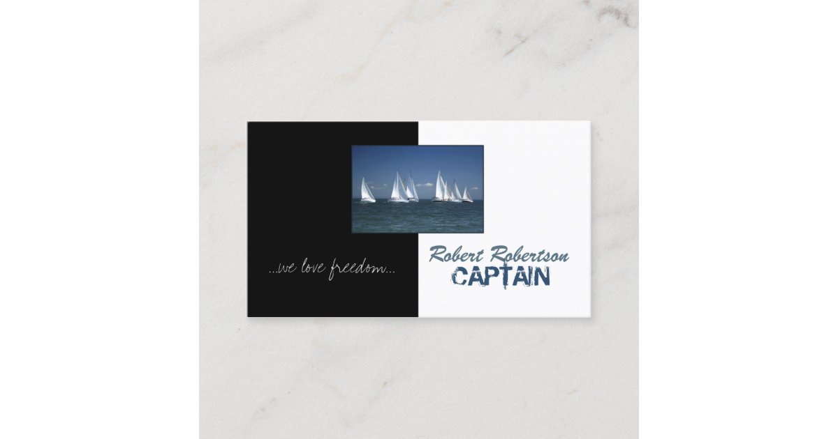 Sail Boat Captain Ship Nautical Card | Zazzle