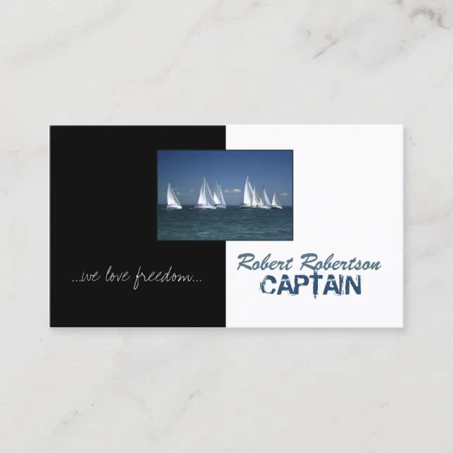 Sail Boat Captain Ship Nautical Card | Zazzle