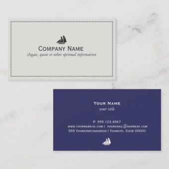Sail Boat Sailor Nautical Business Card | Zazzle
