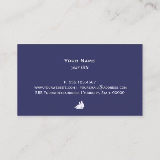 Sail Boat Sailor Nautical Business Card | Zazzle