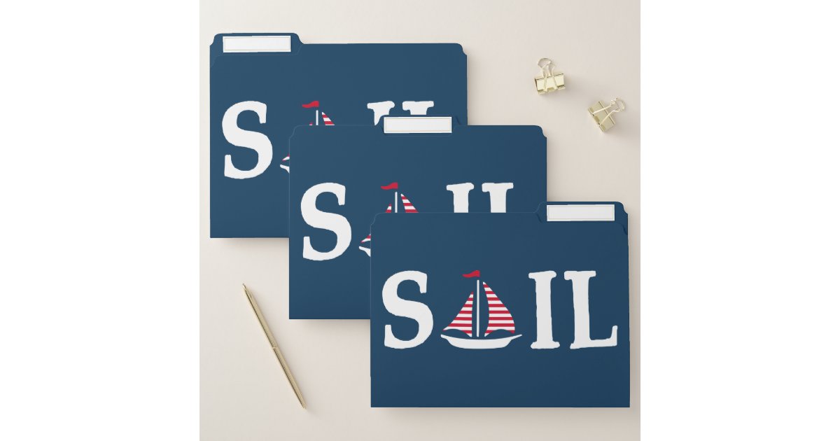 Sail File Folder | Zazzle