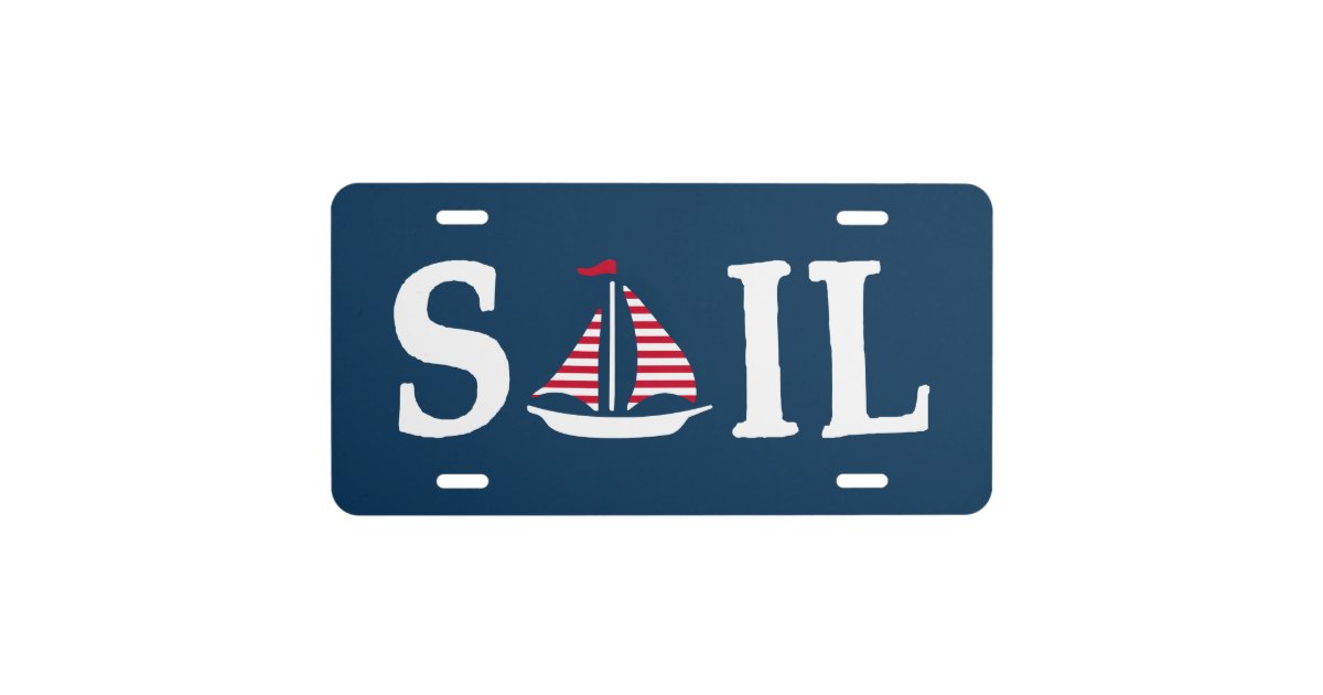 Sail License Plate | Zazzle