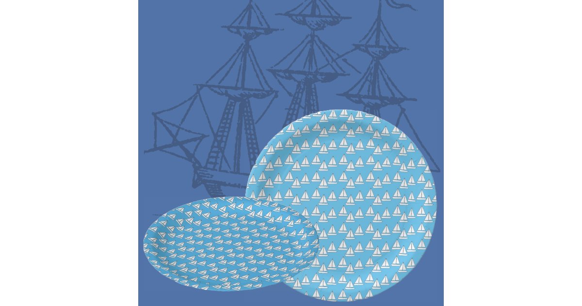 Sailboat Birthday Paper Plates | Zazzle