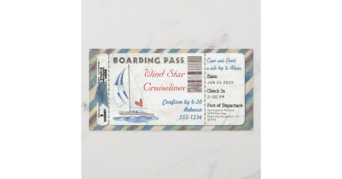 Sailboat Boarding Pass | Zazzle.com