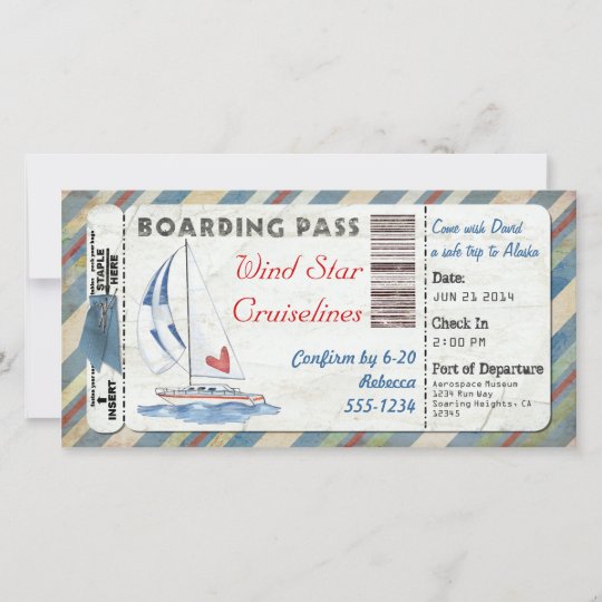 Sailboat Boarding Pass | Zazzle.com