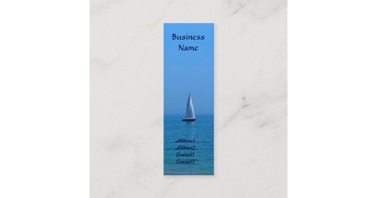 Sailboat Bookmark Business Cards | Zazzle