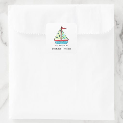 Sailboat Bookplates | I.D. Labels | Zazzle