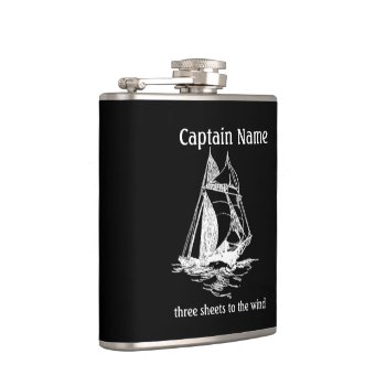 Sailboat Captain Custom Flask | Zazzle