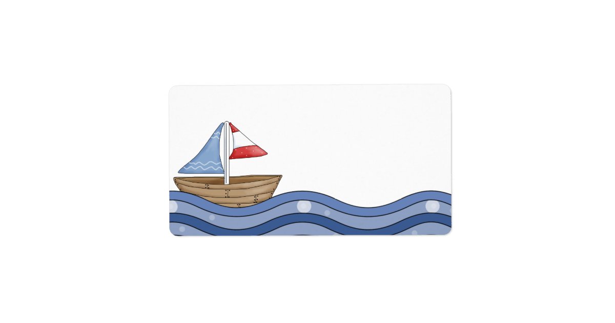 Sailboat Label | Zazzle