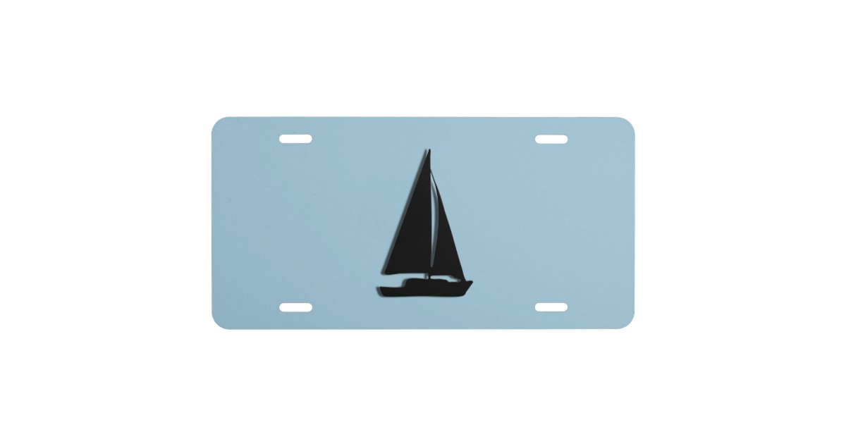 Sailboat License Plate | Zazzle