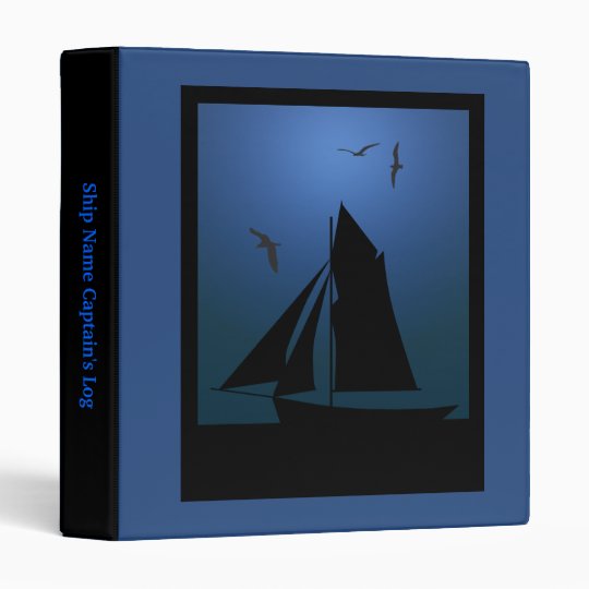 Sailboat Nautical Captain's Log Book Binder | Zazzle.com