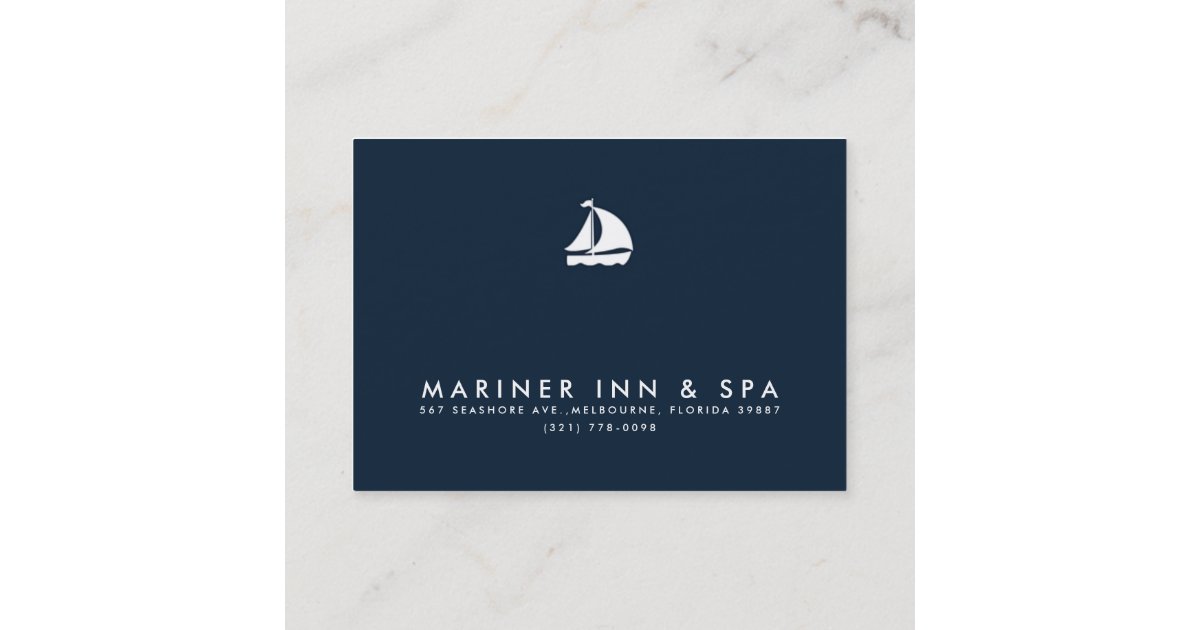 Sailboat Navy Blue Business Gift Certificate | Zazzle