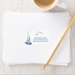 Sailboat New Address Label | Zazzle