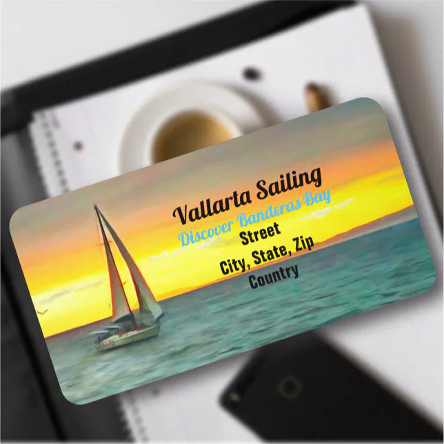 Sailboat on Banderas Bay 0884 Address Label | Zazzle